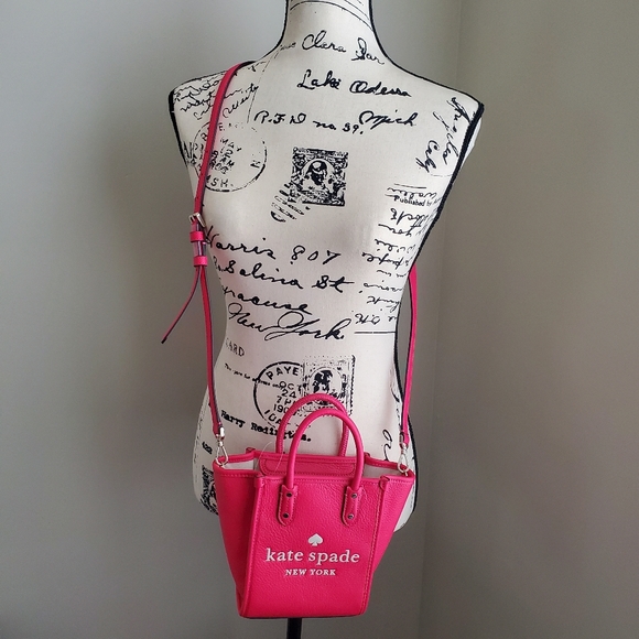 kate spade | Bags | Kate Spade Ella Signature Logo Pebbled Leather Mini ...